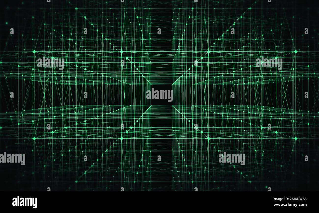 Abstract Grid Structure background.Digital business network technology ...