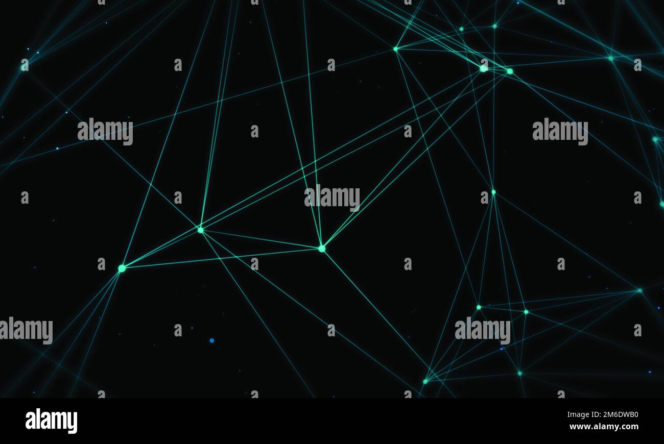 Abstract network dark background.Line connection presentation concept ...