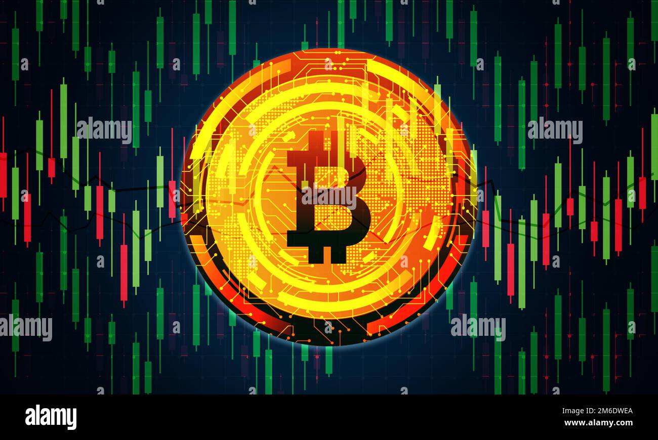 Bitcoin digital stock trading background.Financial business concept ...