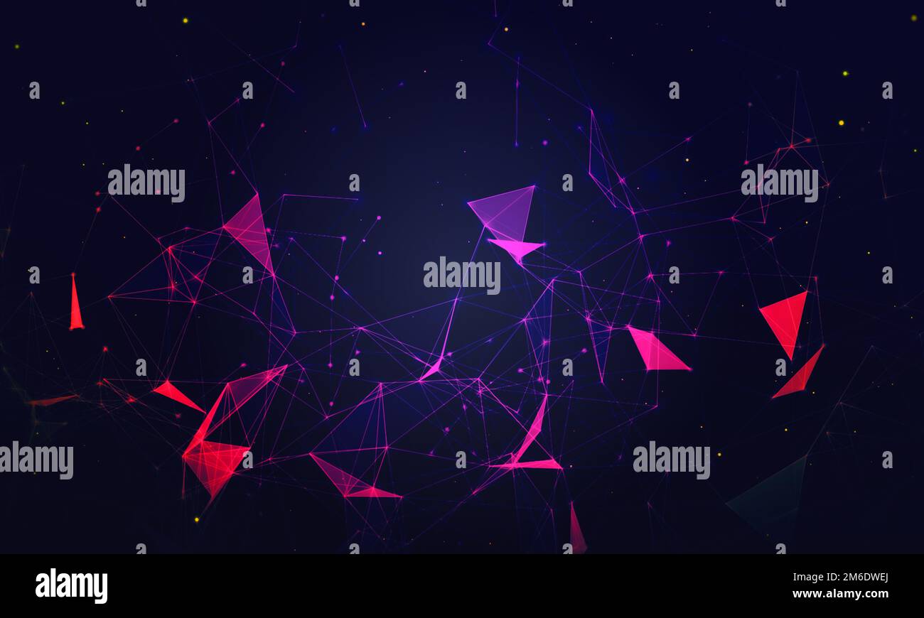 Abstract science network background.Line connection presentation ...
