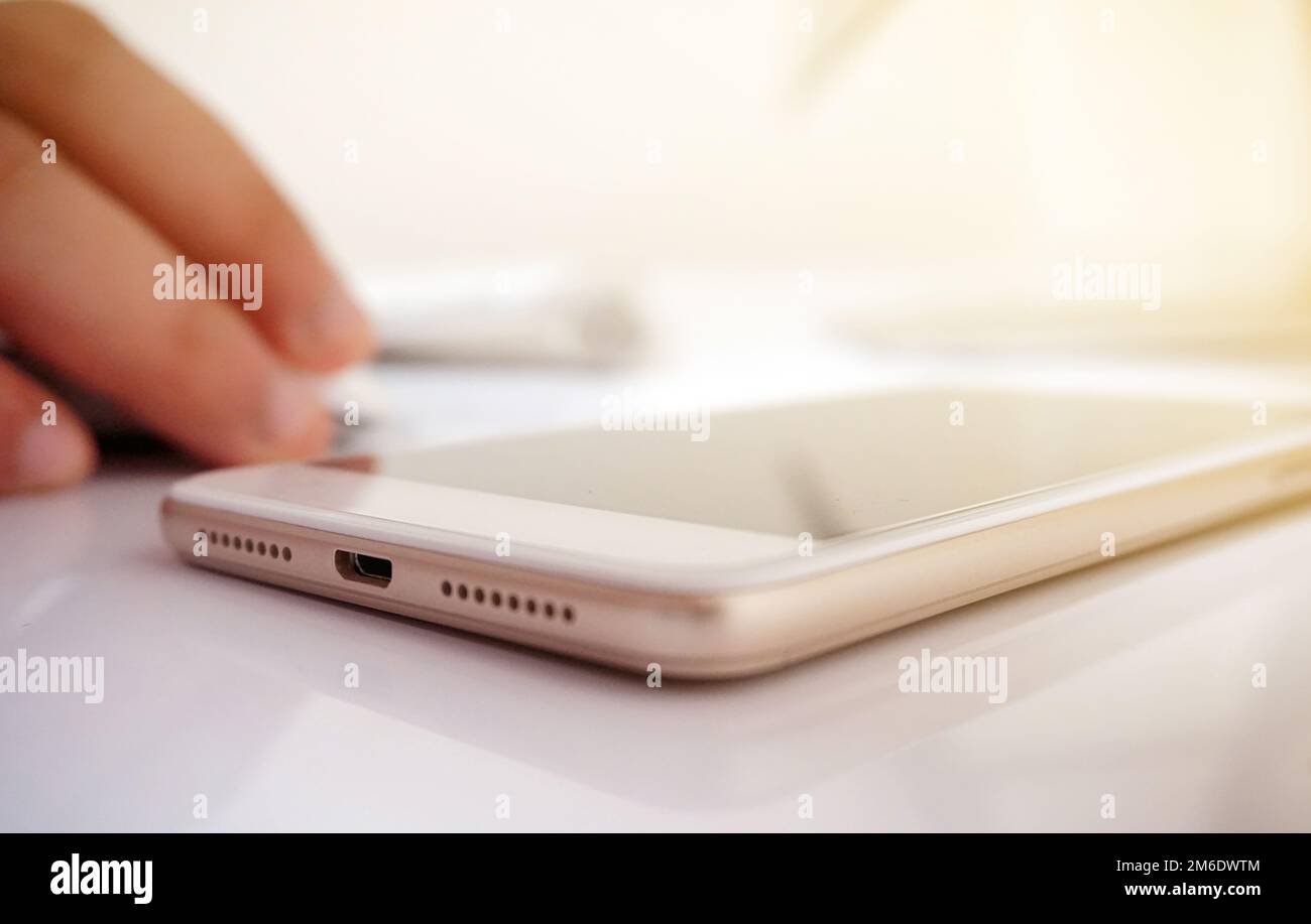 Desk phone office hi-res stock photography and images - Alamy