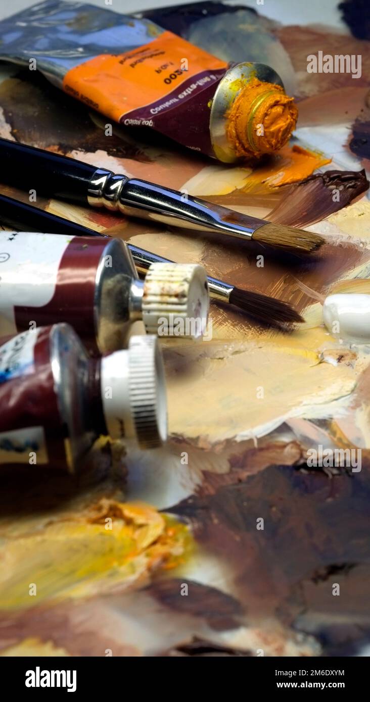 Oil painting detail hi-res stock photography and images - Alamy