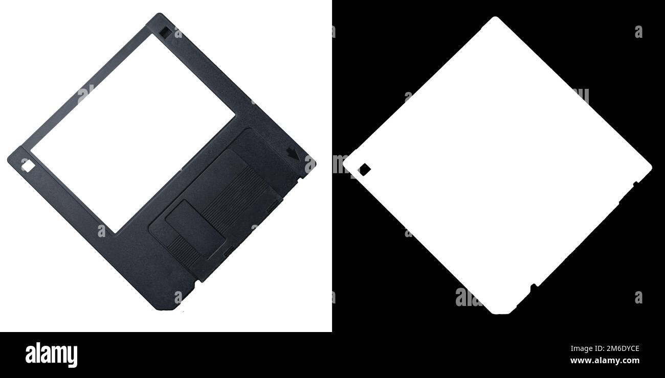 A black floppy disk on transparent picture background Stock Photo - Alamy