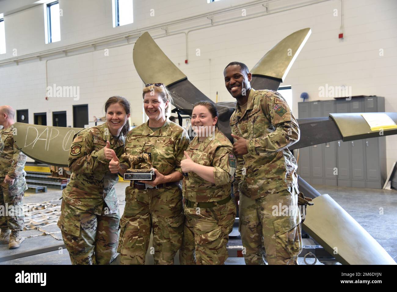 Members from the British Royal Air Force Reserve's 4624th Squadron and ...