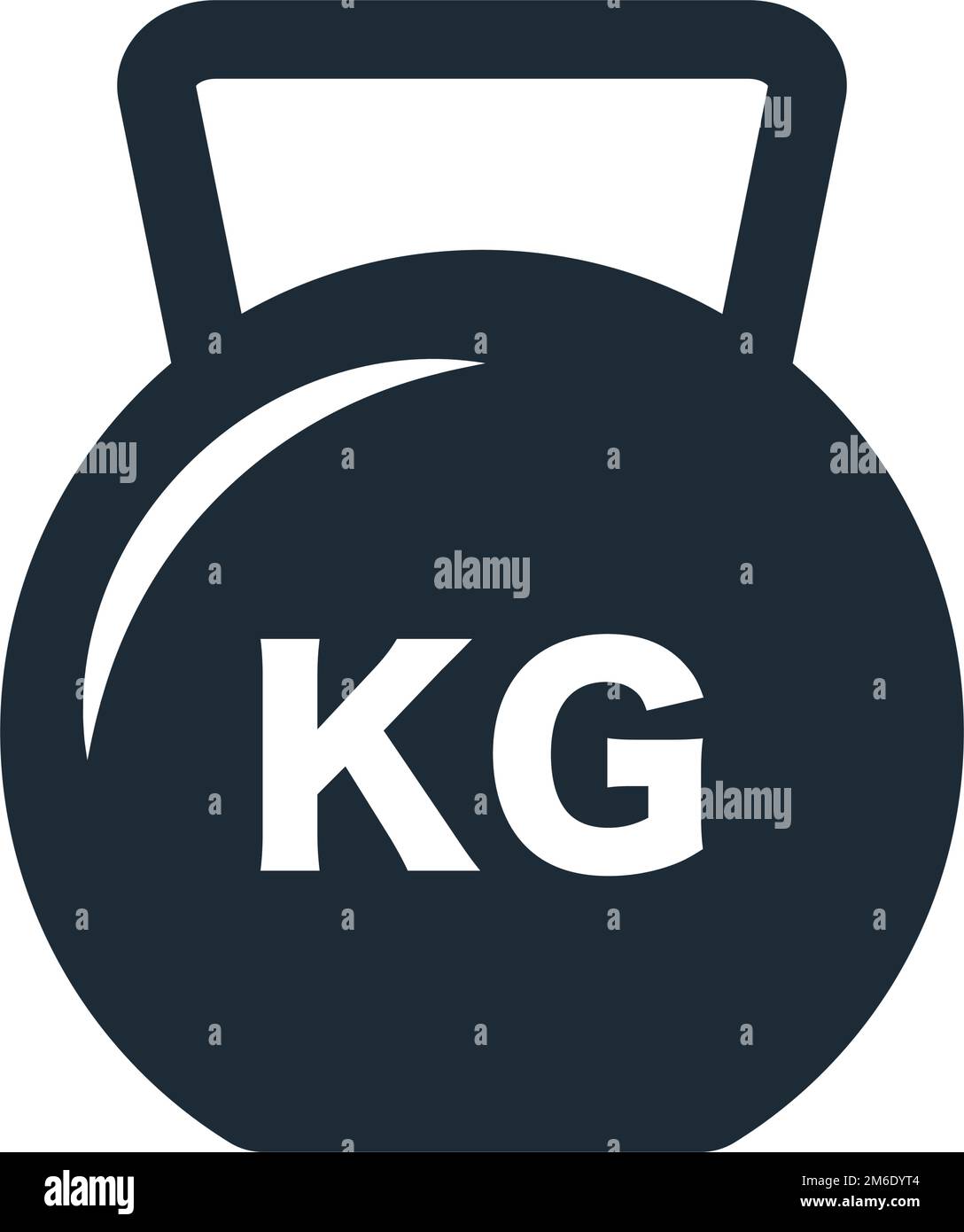 Kilogram weight icon. Kettlebell. Weight Training. Editable vector ...