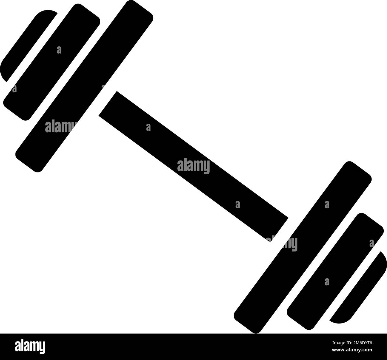 Dumbbell icon. Work out icon. Editable vector Stock Vector Image & Art ...
