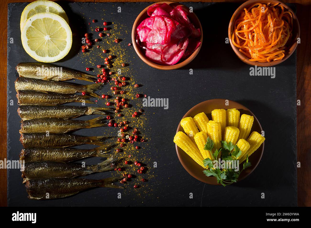 Smoked small fish Stock Photo - Alamy