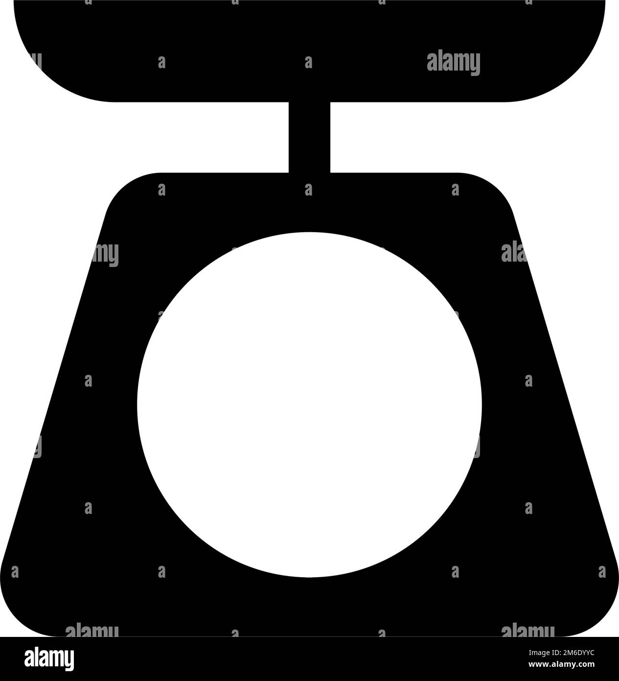 Kitchen scale silhouette icon. Editable vector Stock Vector Image & Art ...