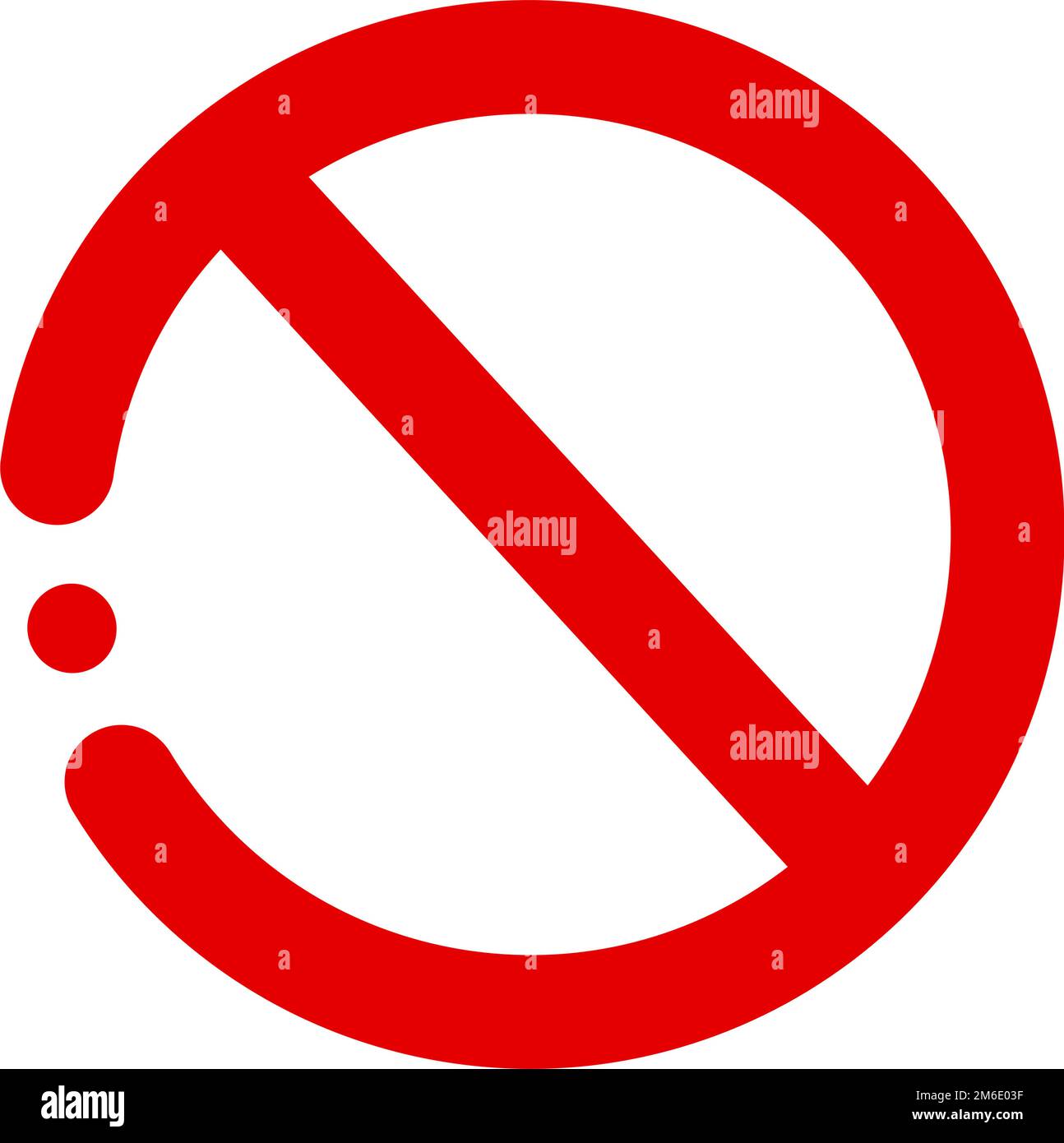 Flat design prohibition sign. Regulation and rule. Editable vector ...