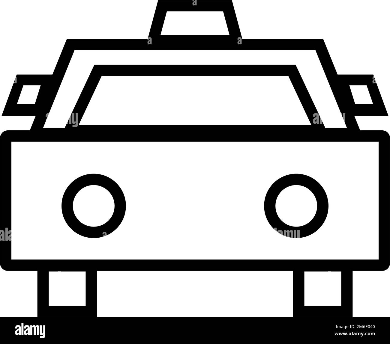 Cab line icon. Taxi symbol. Editable vector Stock Vector Image & Art ...