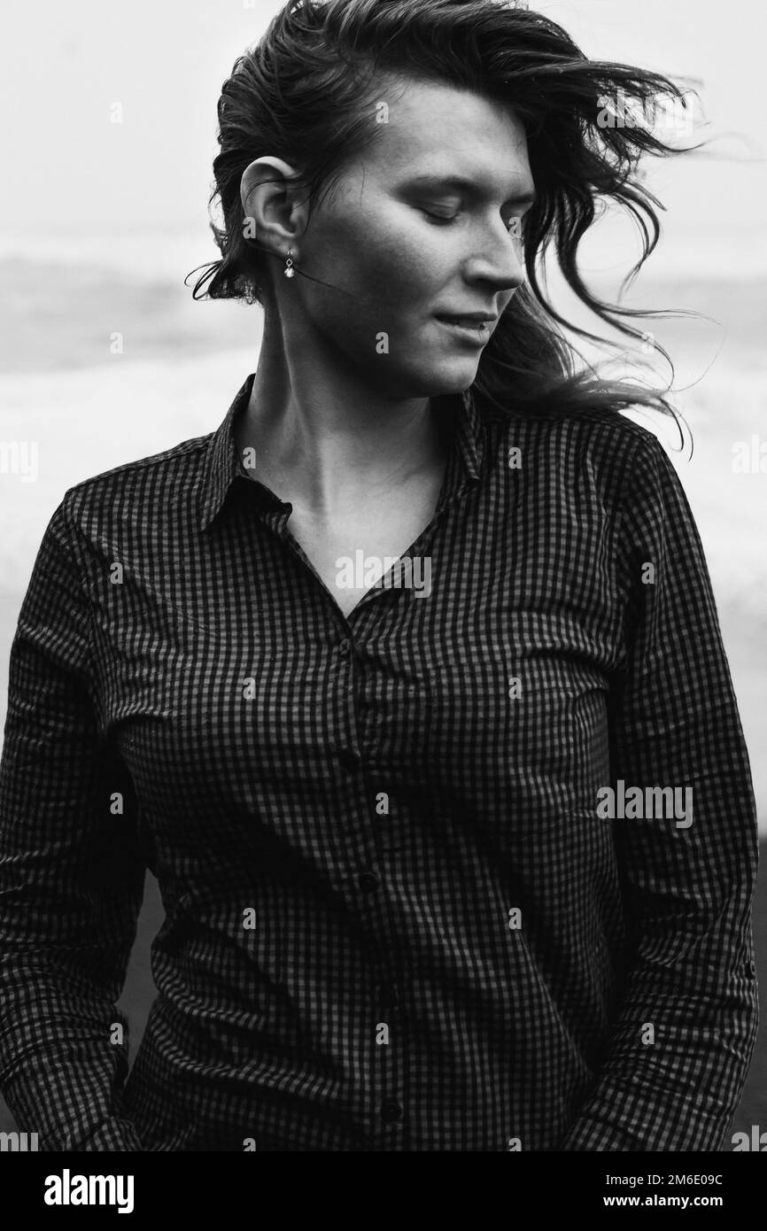Close up view sea on Black and White Stock Photos & Images - Alamy
