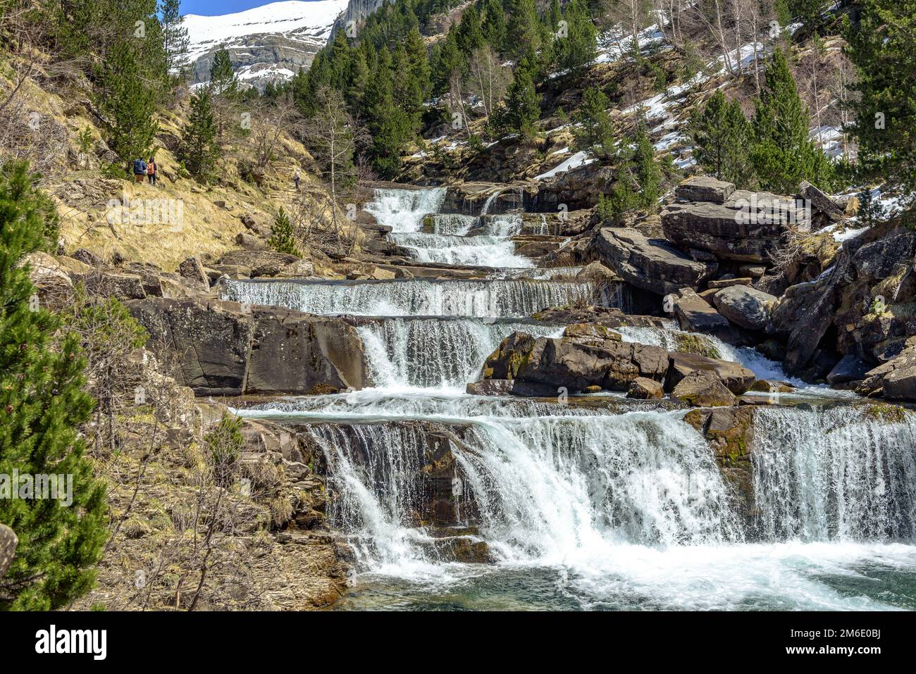 Amazing waterfall in the National Park of Ordesa and Monte Perdido ...