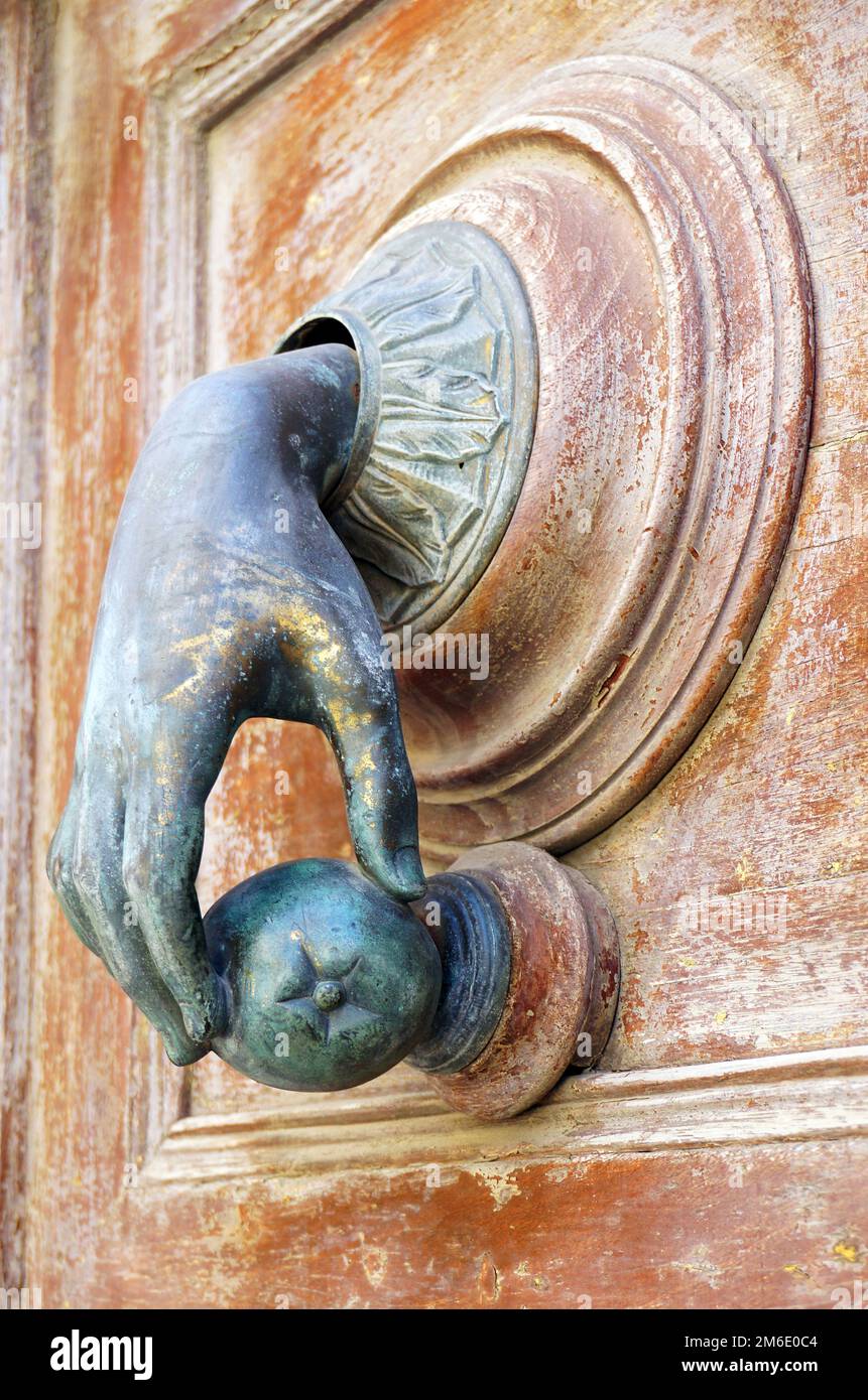 Fatima hand knocker.Hand of Fatima door knocker.Antique brass door ...