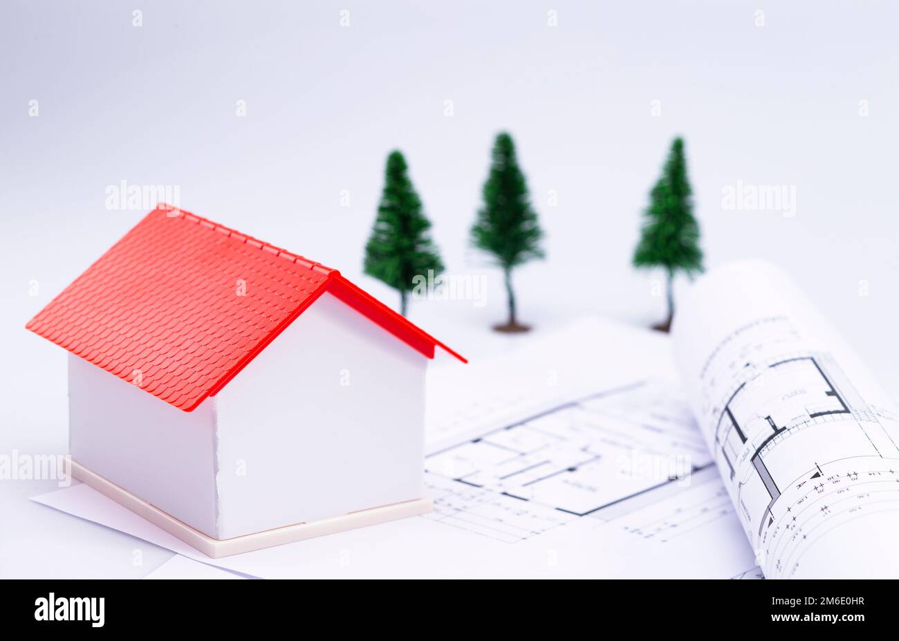 Planning of house construction Stock Photo - Alamy