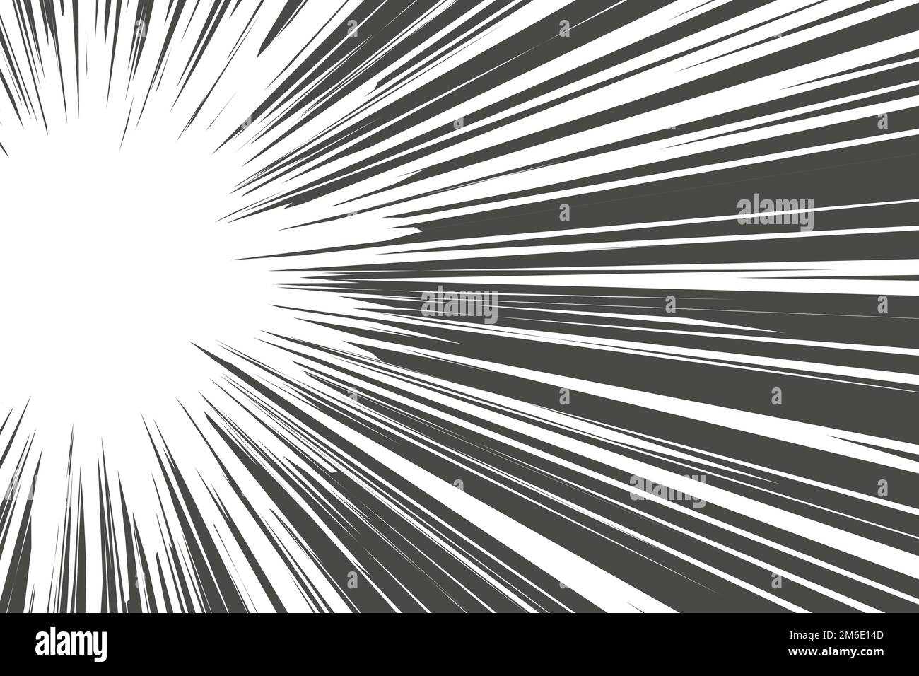 Speed lines in frame for manga comics book. Radial motion background ...