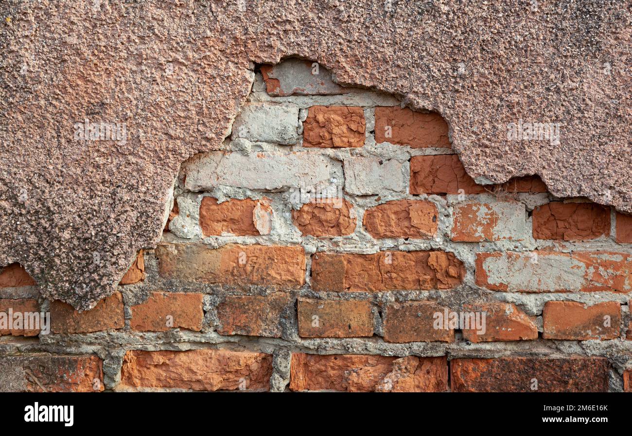 Red old worn brick wall texture background Stock Photo - Alamy
