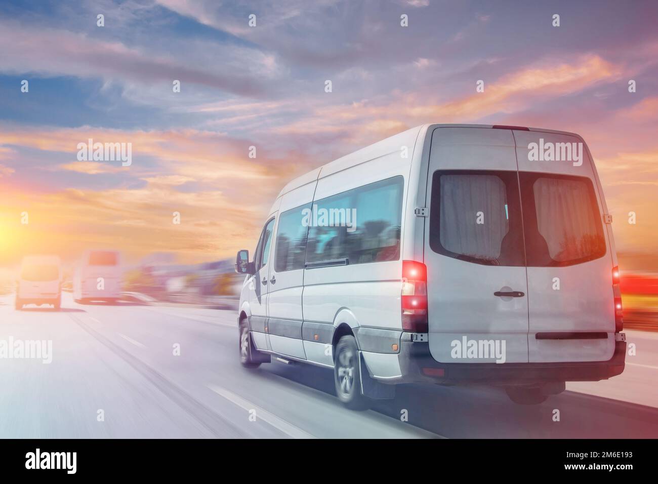 Mini bus in countryside hi-res stock photography and images - Alamy