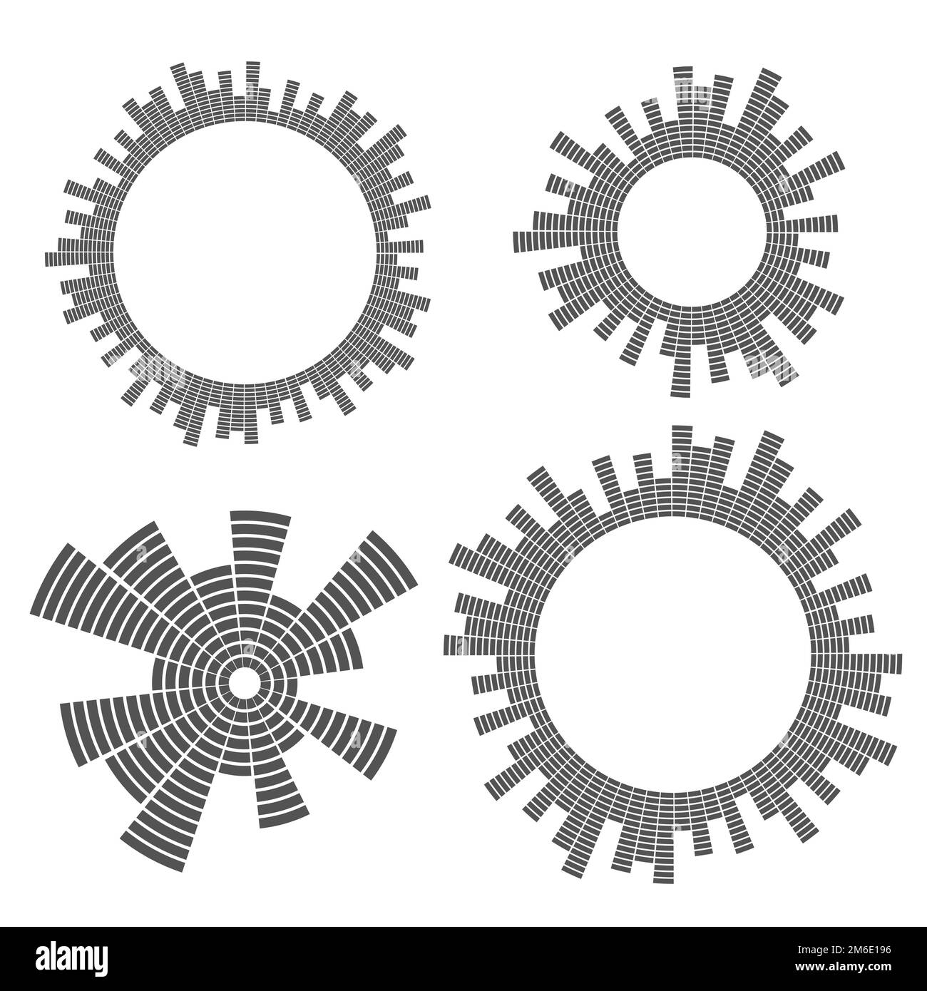 Abstract circular equalizer. Round audio eq soundwaves. Graphic ...