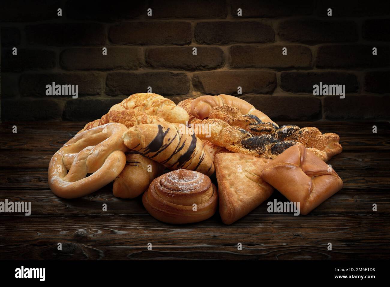 Delicious mixed various pastry products Stock Photo - Alamy