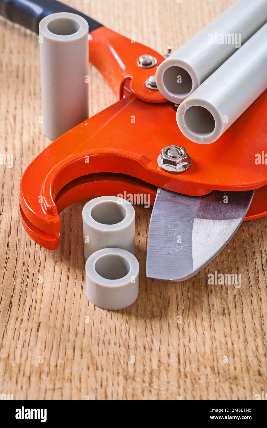 cutted pipes and pipe cutter Stock Photo - Alamy