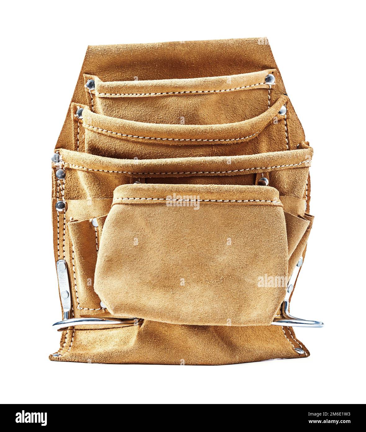 empty lether tool belt isolated white Stock Photo - Alamy