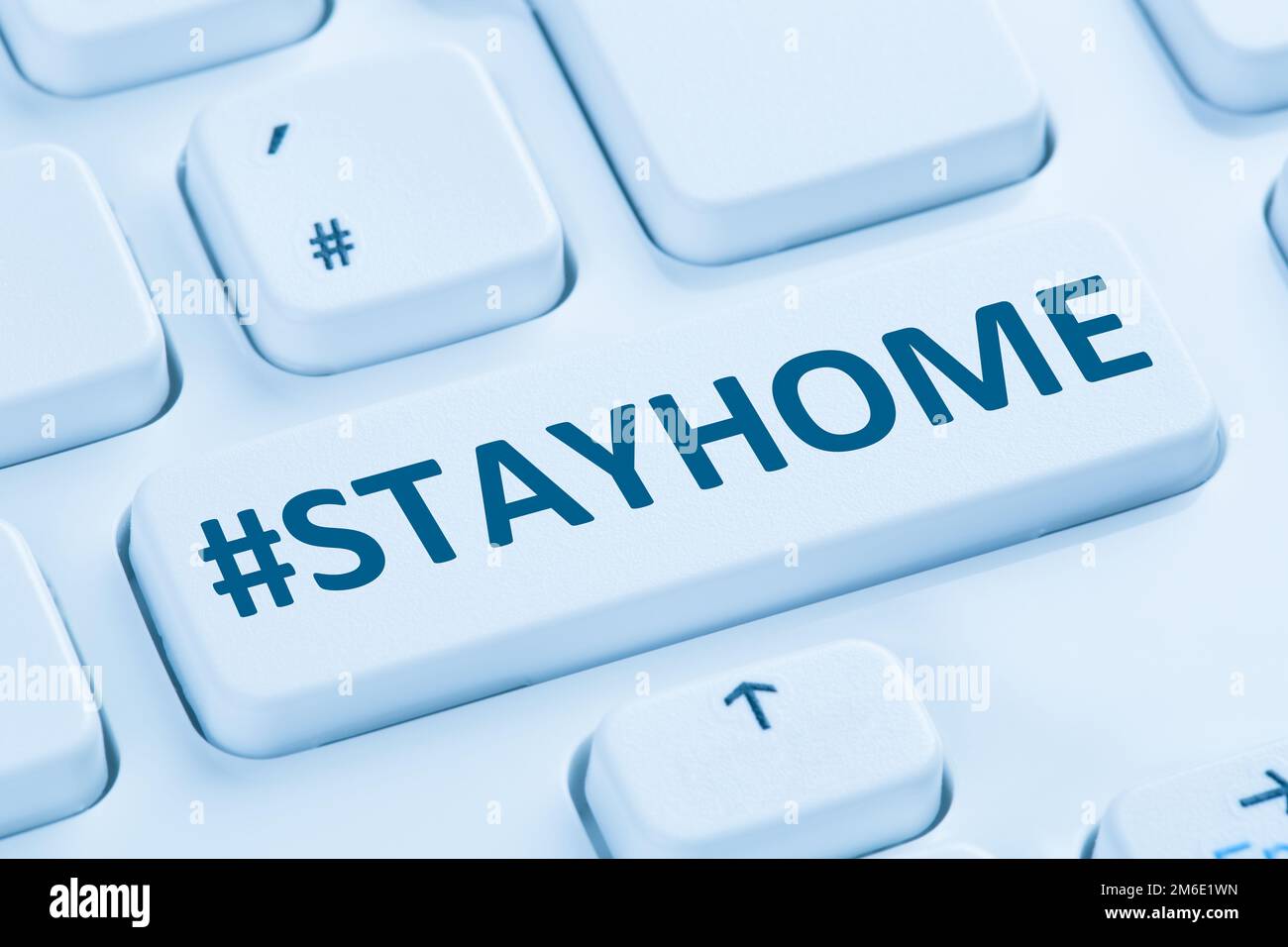 Stay home hashtag stayhome Coronavirus corona virus infection computer ...