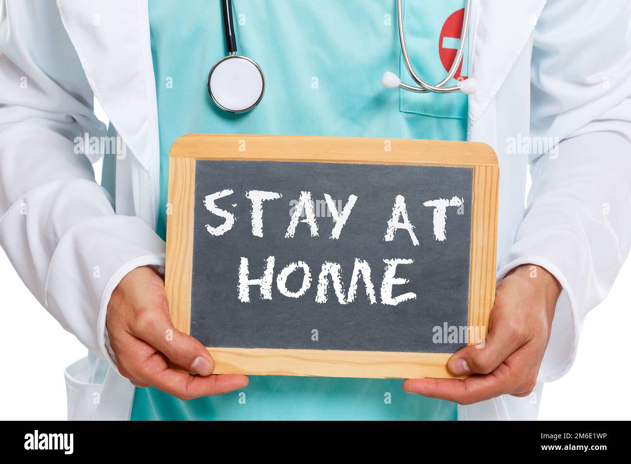 Stay at home Corona virus coronavirus doctor ill illness health slate ...