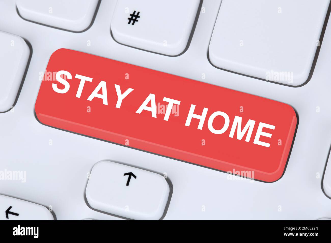 Stay at home Corona virus coronavirus healthy health computer keyboard ...