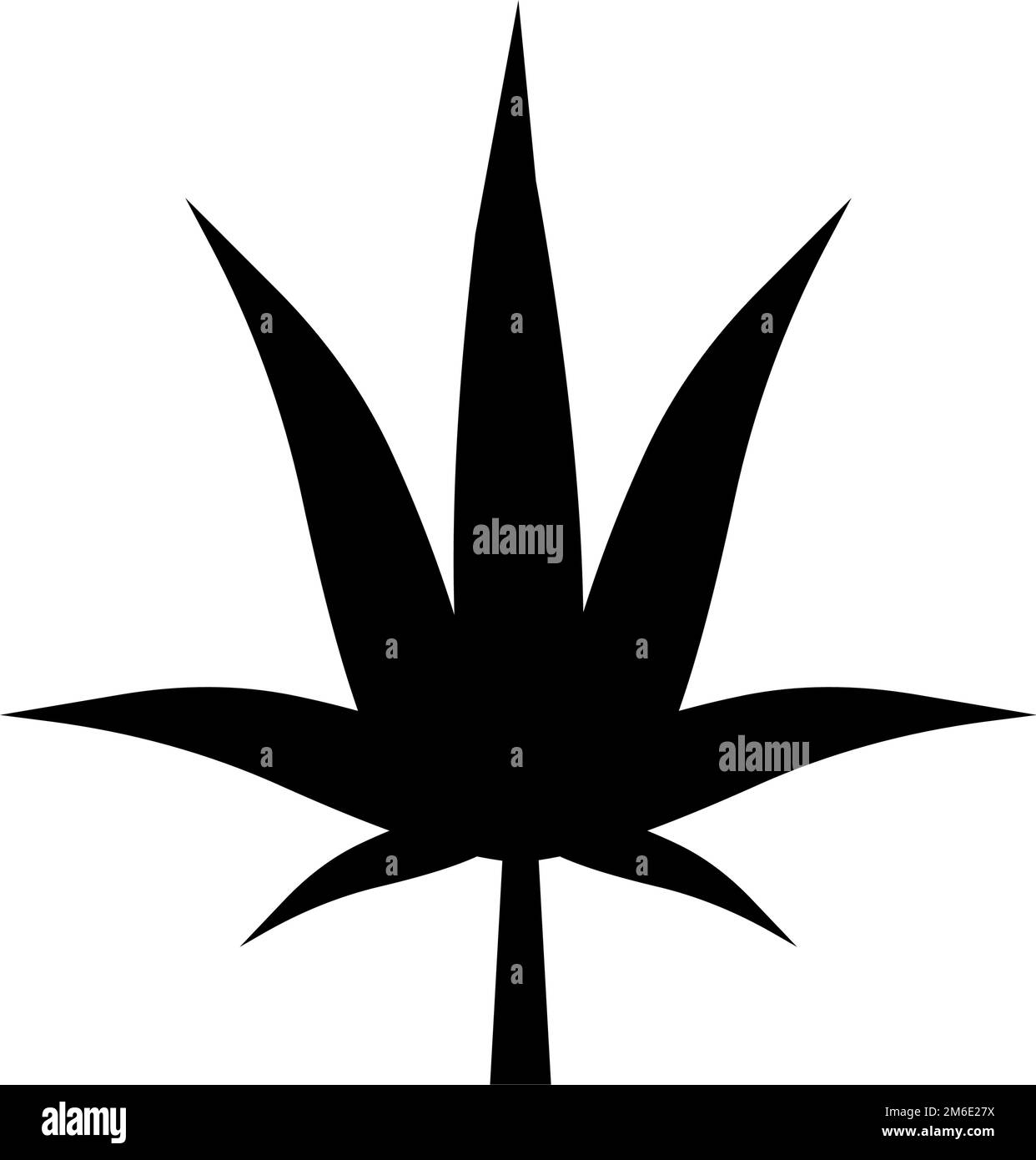 Cannabis leaf and Marijuana leaf silhouette icon. Drug. Editable vector ...