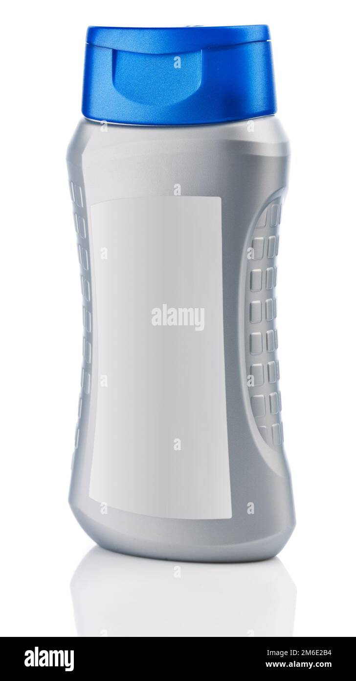 gray bottle of shampoo Stock Photo - Alamy
