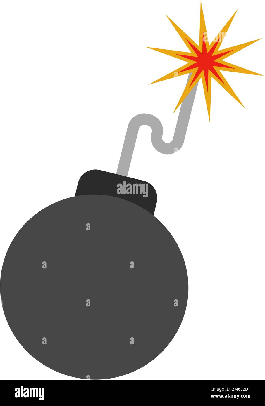 Fire ignited bomb icon. Hazardous material. Editable vector Stock ...