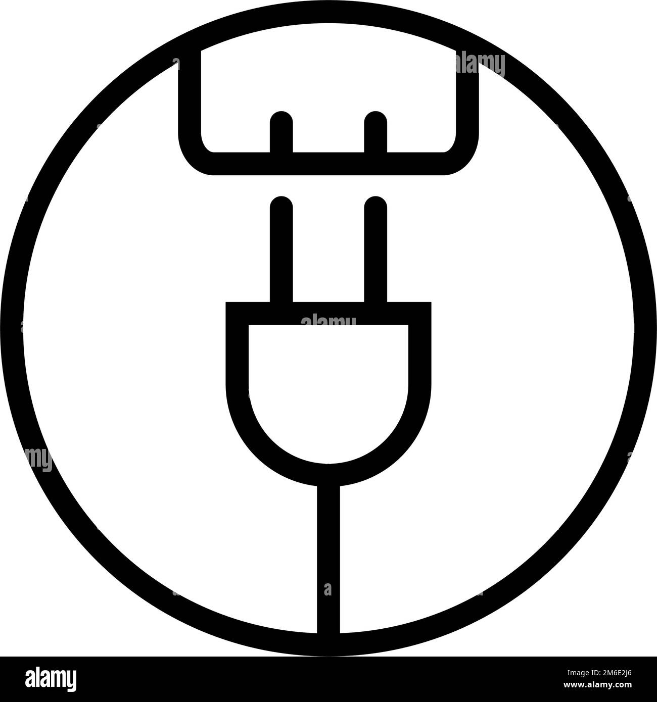 Outlet And Socket Icons Plug Socket Editable Vector Stock Vector