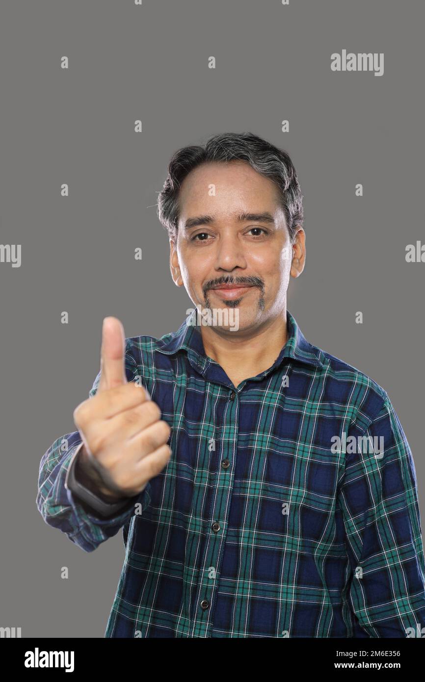 Indian thumbs up hi-res stock photography and images - Alamy