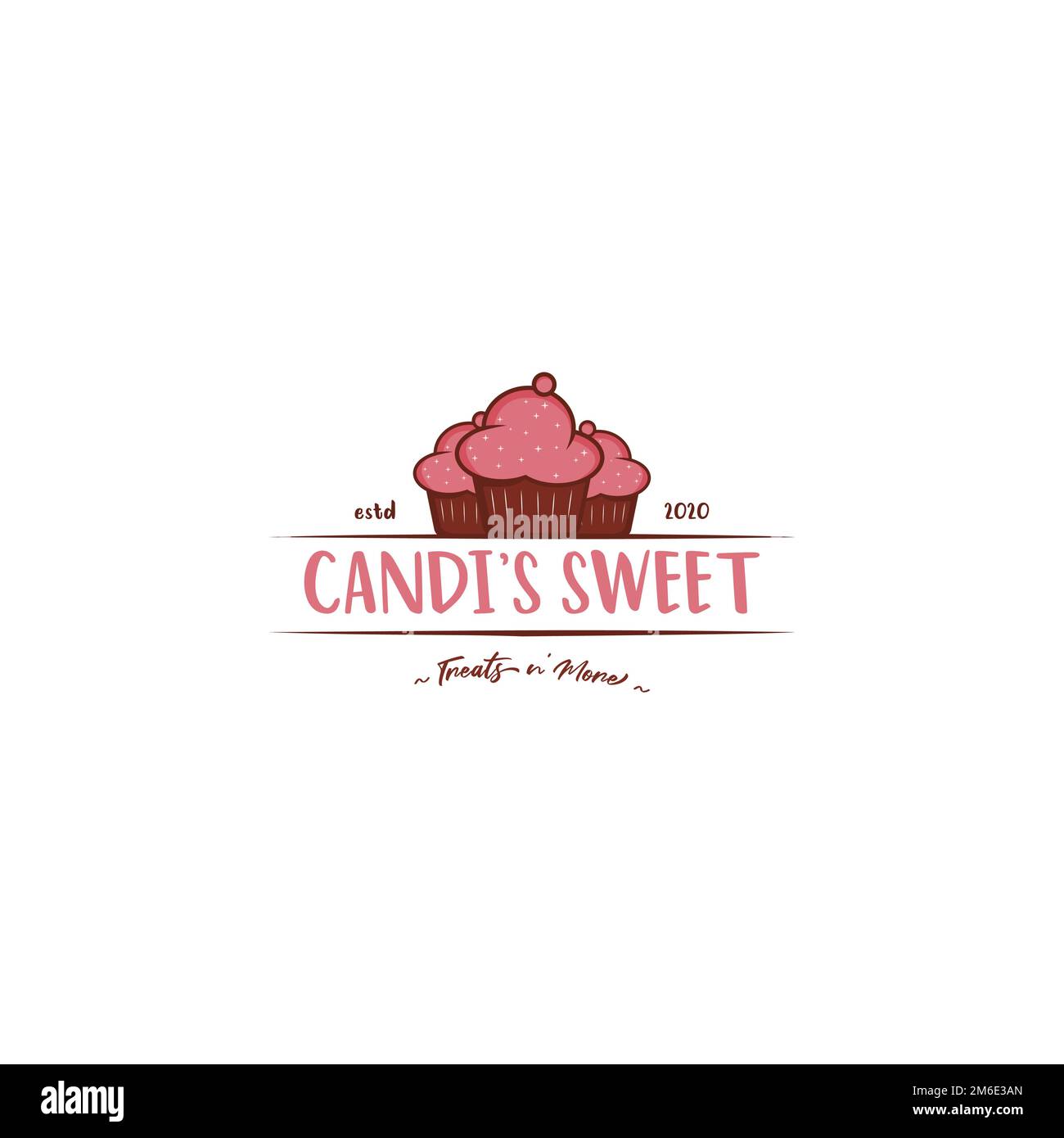 Sweet Shop logo template design vector. Simple cupcake logo Stock ...