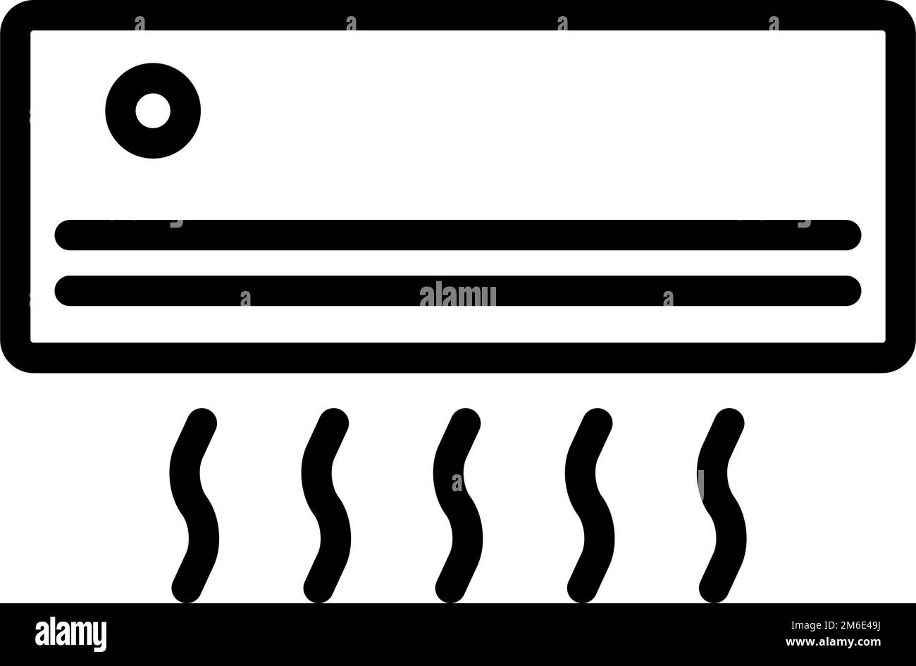 Air Conditioning Icon. Central heating icon. Editable vector Stock ...