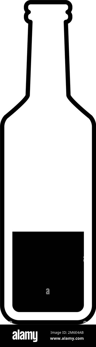 Leftover bottled beverage icon. Editable vector Stock Vector Image ...