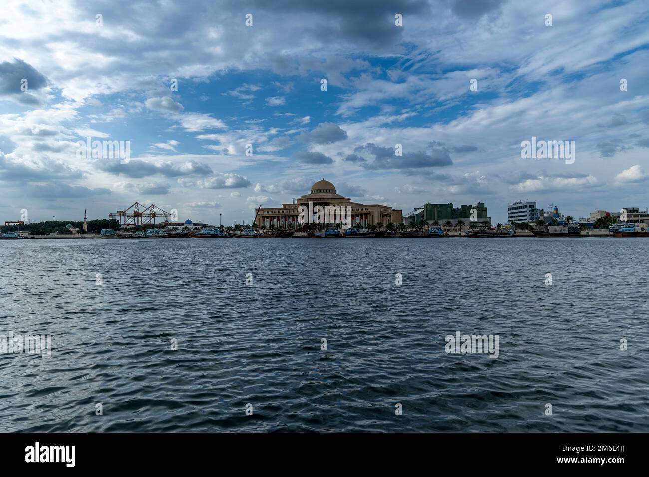 Sharjah government buildings view from corniche during winter Stock ...