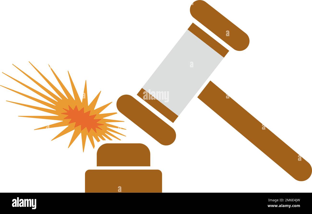 Gavel icon. Court Ruling. Trial. Editable vector Stock Vector Image ...