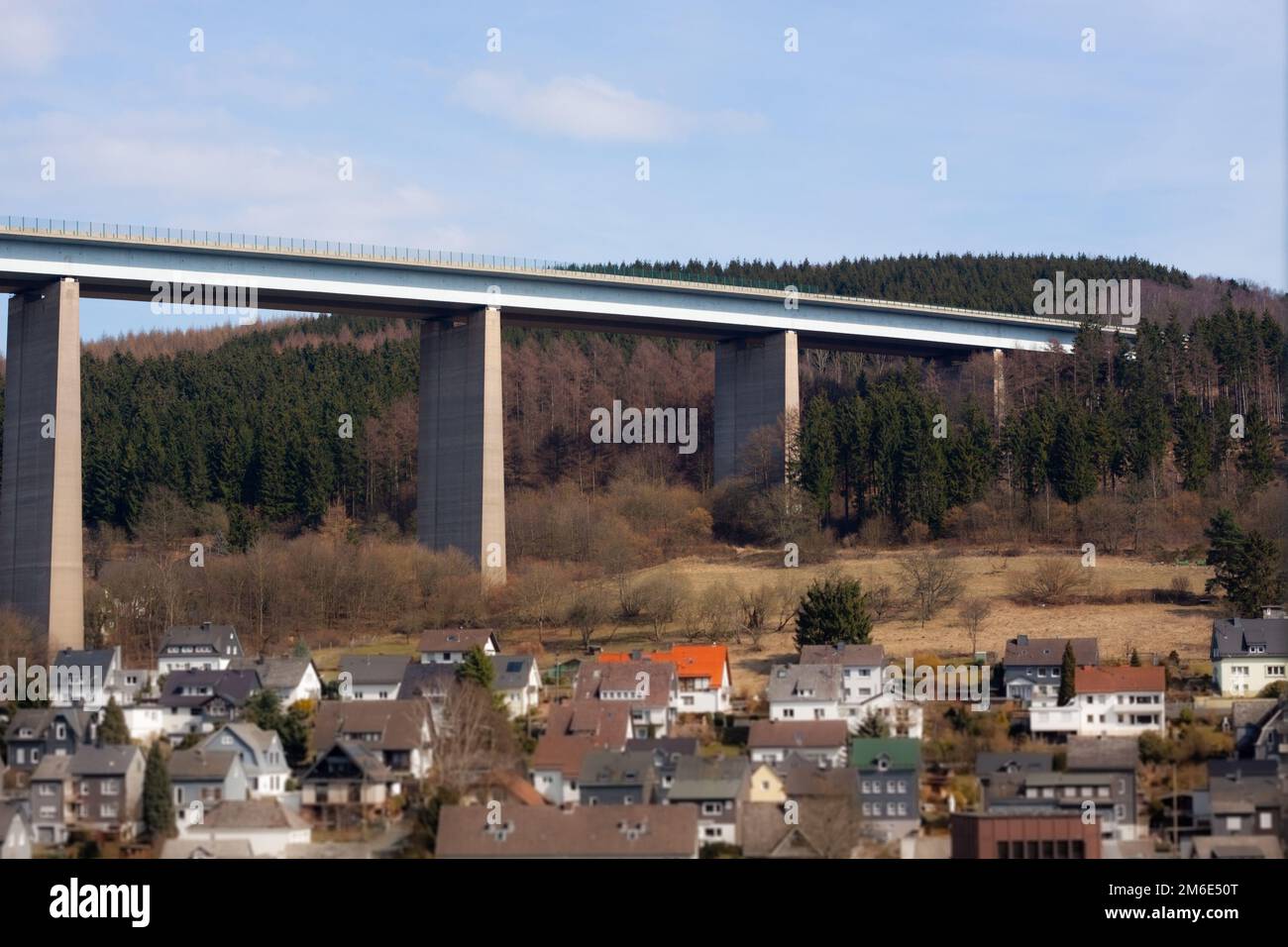 One of the highest bridge from the Sauerlandlinie at Eiserfeld Stock ...