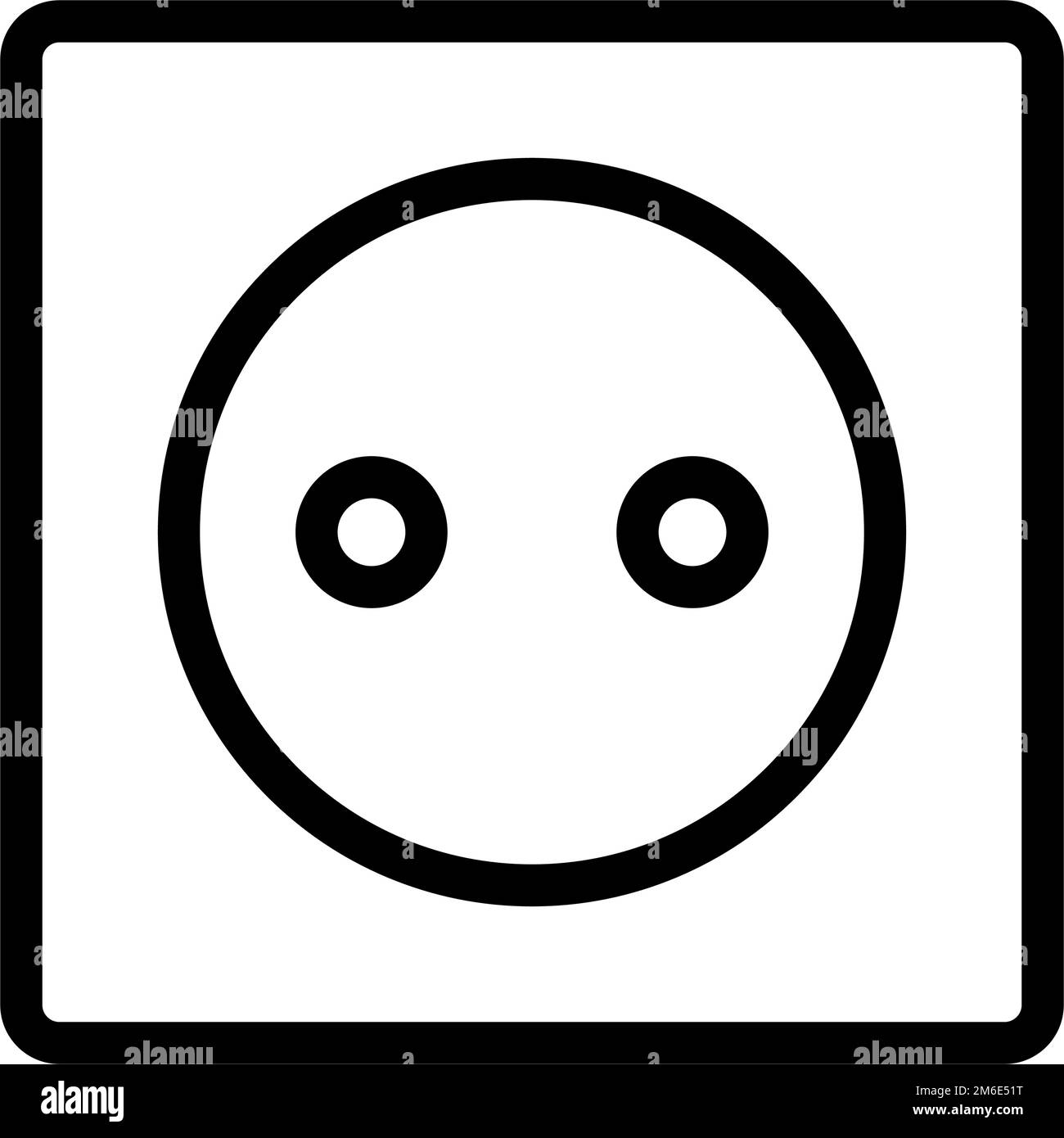 Simple outlet socket icon. Editable vector Stock Vector Image & Art - Alamy