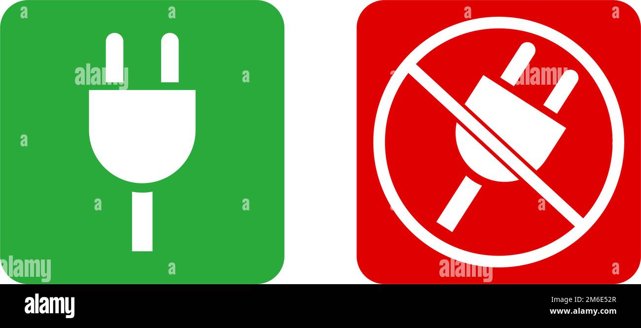 Chargeable and non-chargeable outlet signs. Vector Stock Vector Image ...