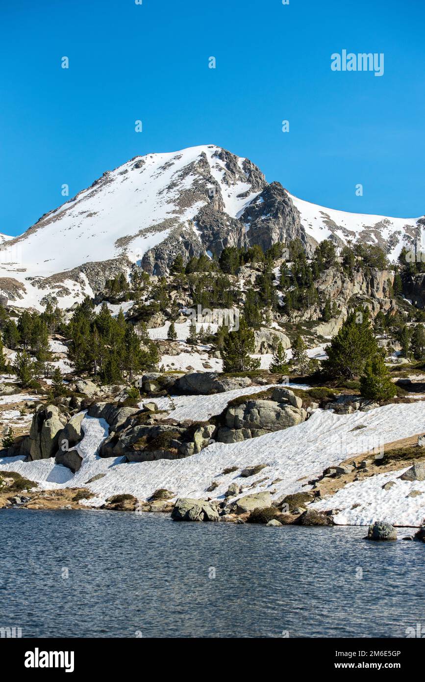 Lake in the circuit of Lake Pessons Grau Roig, Andorra Stock Photo - Alamy
