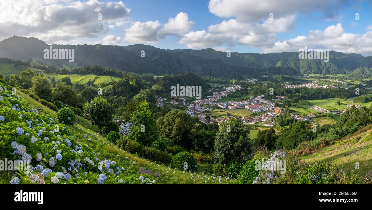 Walk on the Azores archipelago. Discovery of the island of Sao Miguel ...