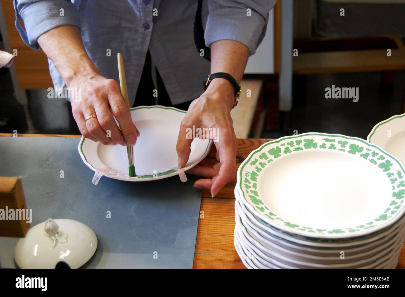 Authentic porcelain production in the famous Porcelain Manufactory in ...