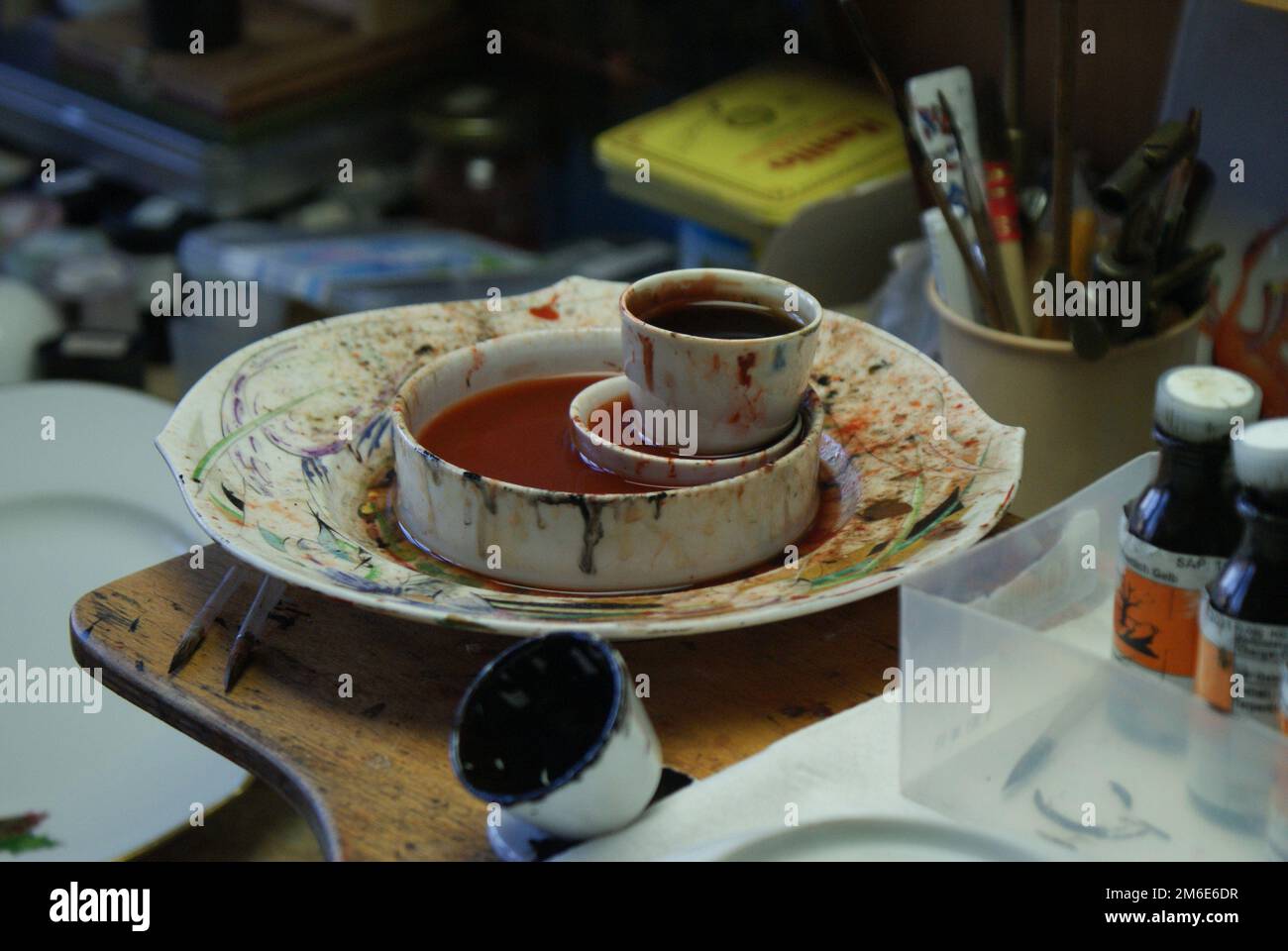 Authentic porcelain production in the famous Porcelain Manufactory in ...