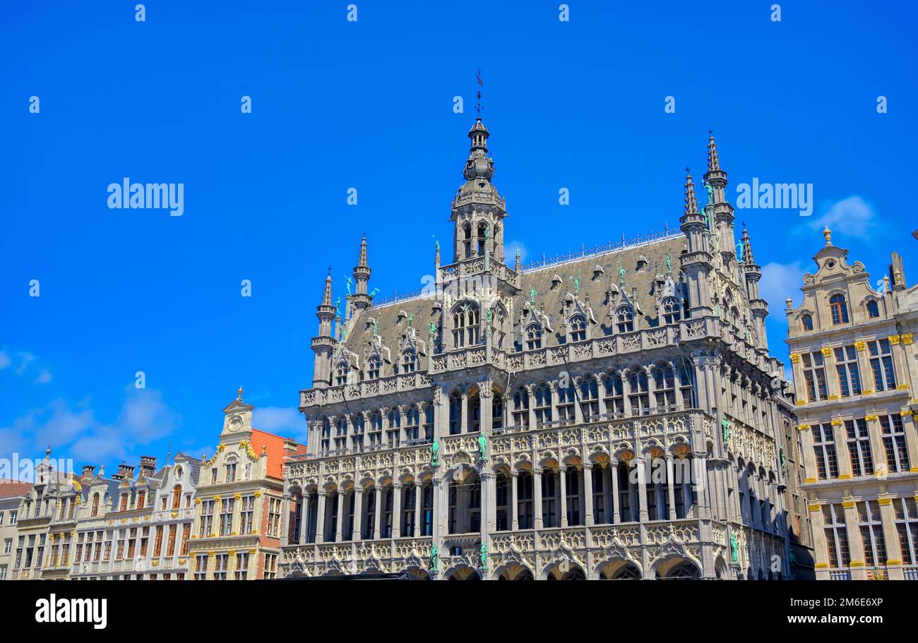 Buildings and architecture in the Grand Place in Brussels Stock Photo ...