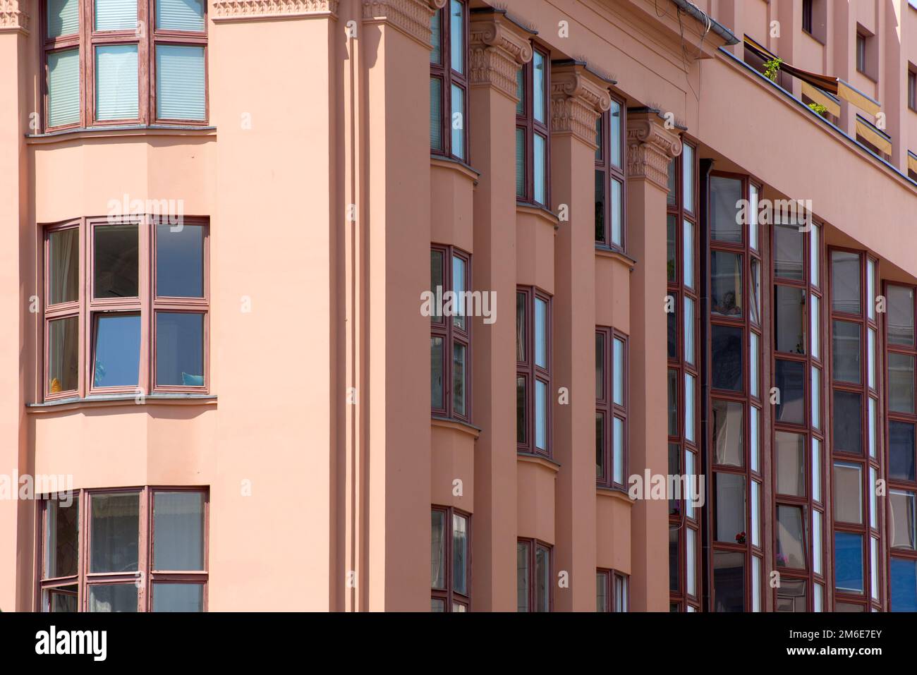 Geometric pattern from part of building facade. Modern architecture of ...