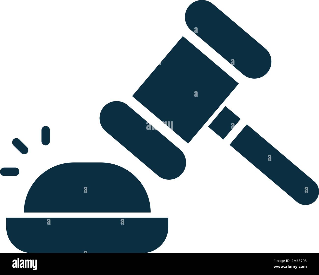 Trial Icon. Judgment hammer. Gavel. Crime. Editable vector Stock Vector ...