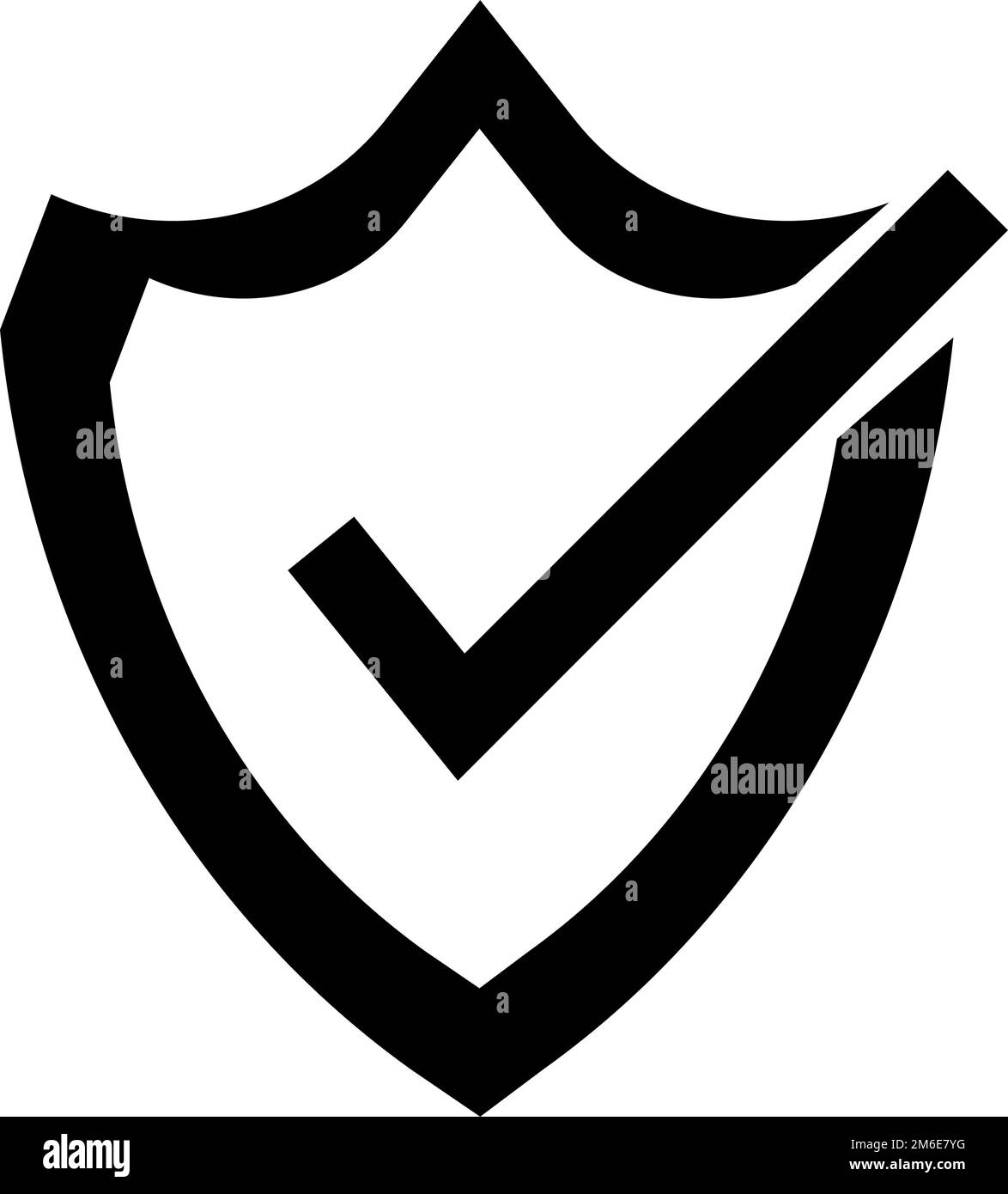 Check mark and shield icon. Anti virus icon. Editable vector Stock Vector Image & Art - Alamy