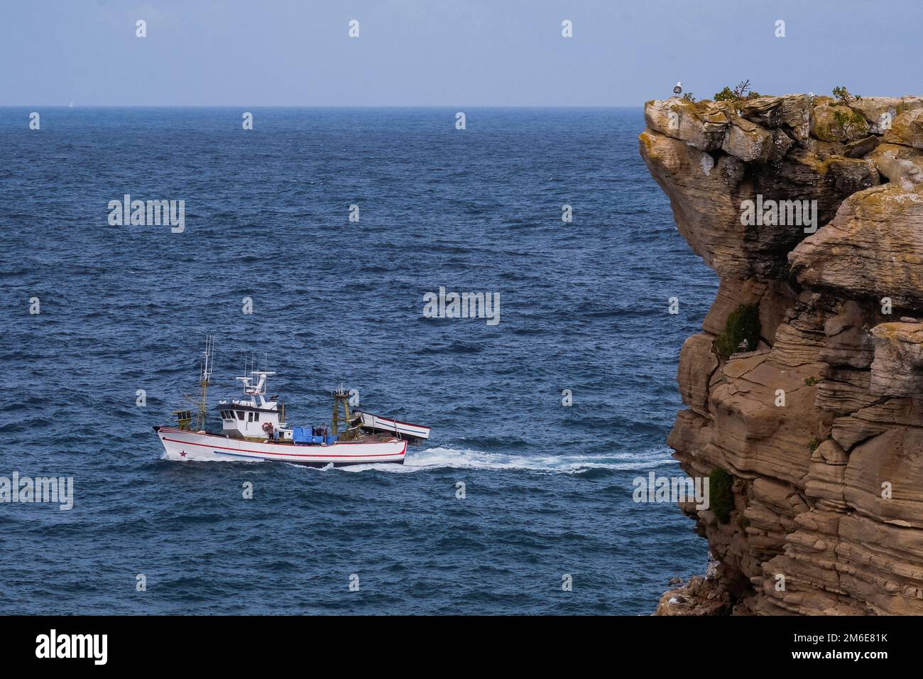 Peniche, Portugal - Rock Formations on the Atlantic Ocean waters Stock ...